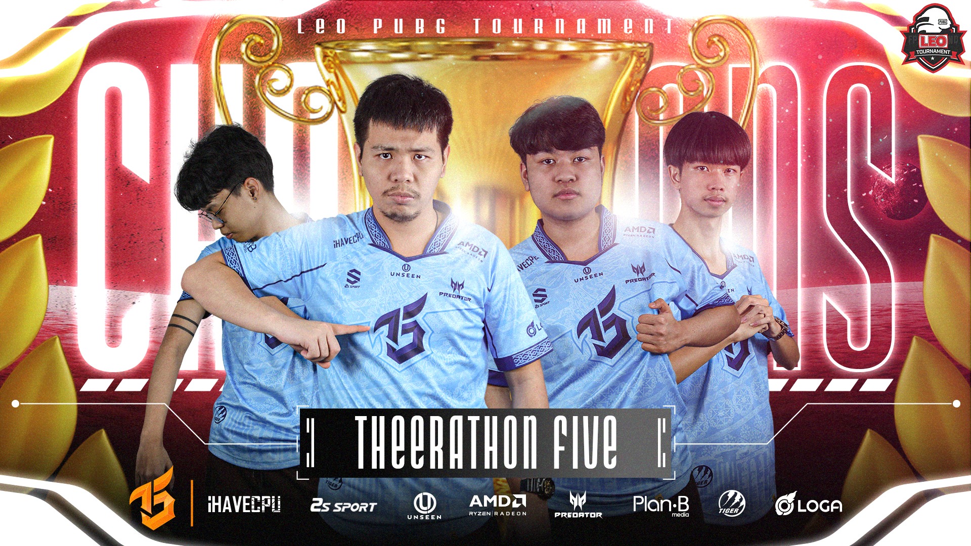 THEERATHON FIVE ซิวแชมป์ LEO PUBG ก่อนลุย PGC | ONE Esports Thailand