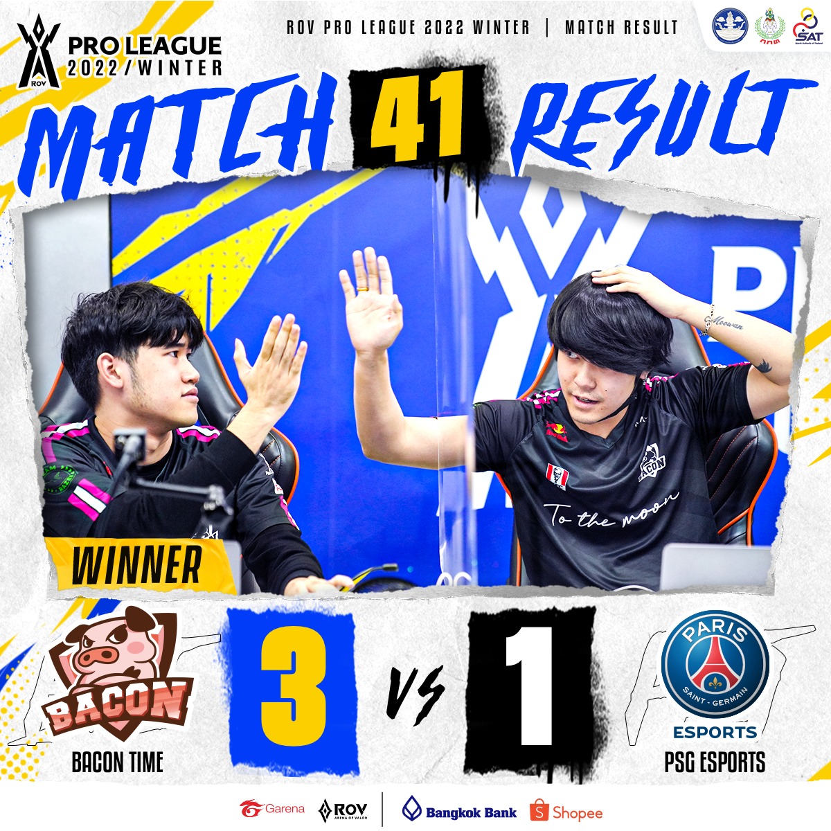 Bacon Time คืนฟอร์มอัด PSG Esports 3-1 นำจ่าฝูง RoV โปรลีก | ONE Esports Thailand