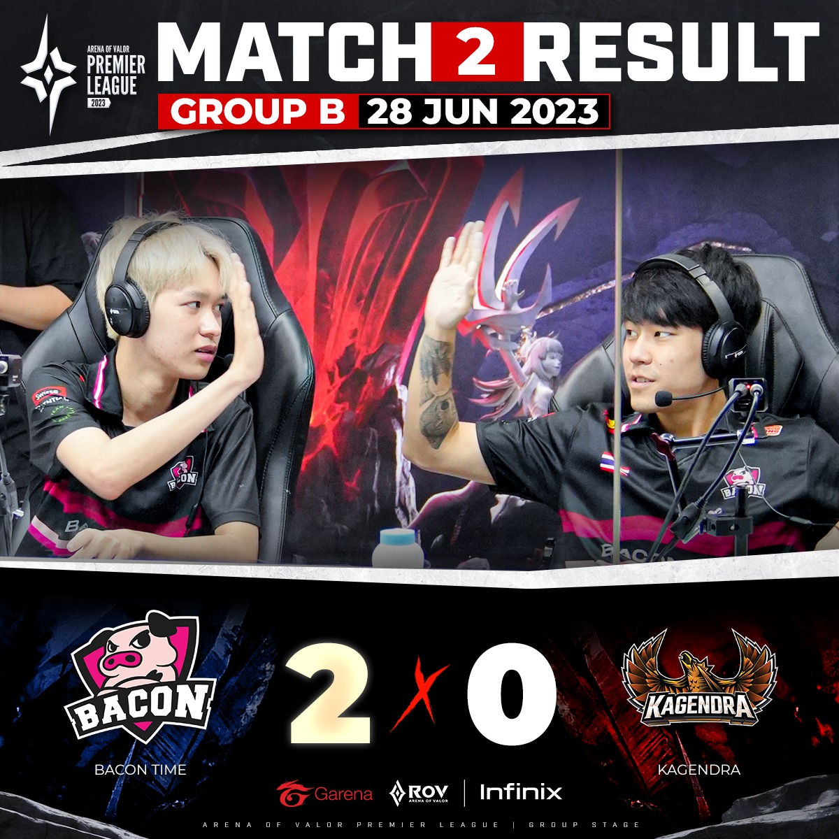 Bacon Time ชนะ Kagendra 2-0 ประเดิมชัย APL 2023 | ONE Esports Thailand