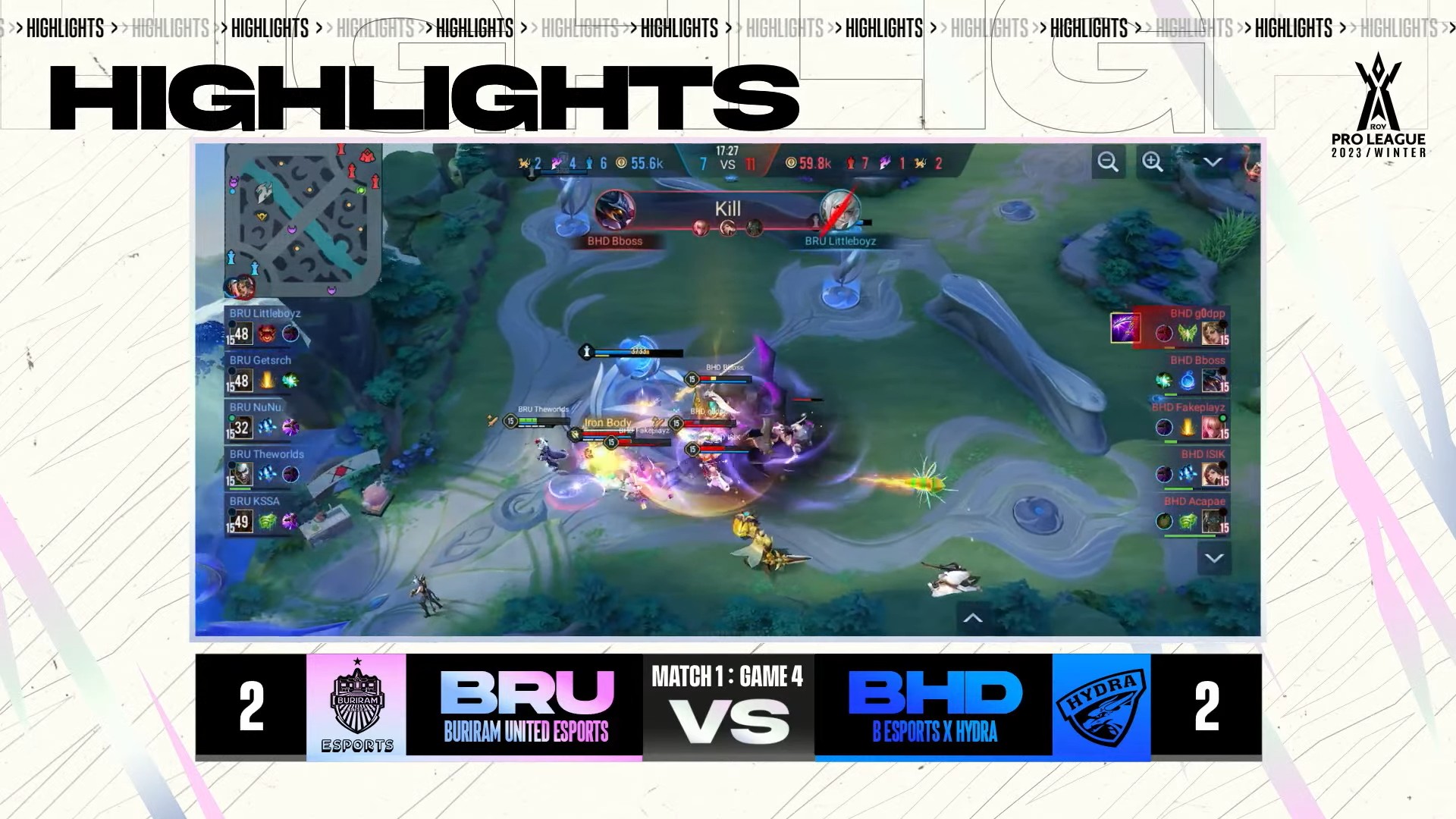 Buriram Unitedสุดช้ำนำ 2 ครั้งโดน B Esports x Hydra น็อค 3-2 | ONE ...