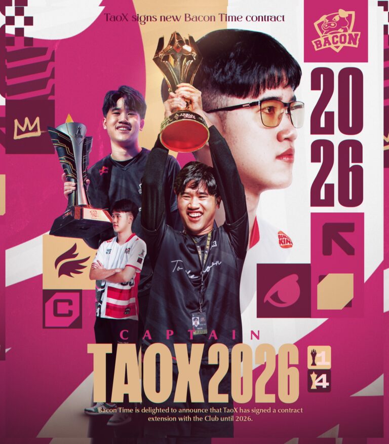 TaoX ต่อสัญญา Bacon Time ถึงปี 2026 | ONE Esports Thailand