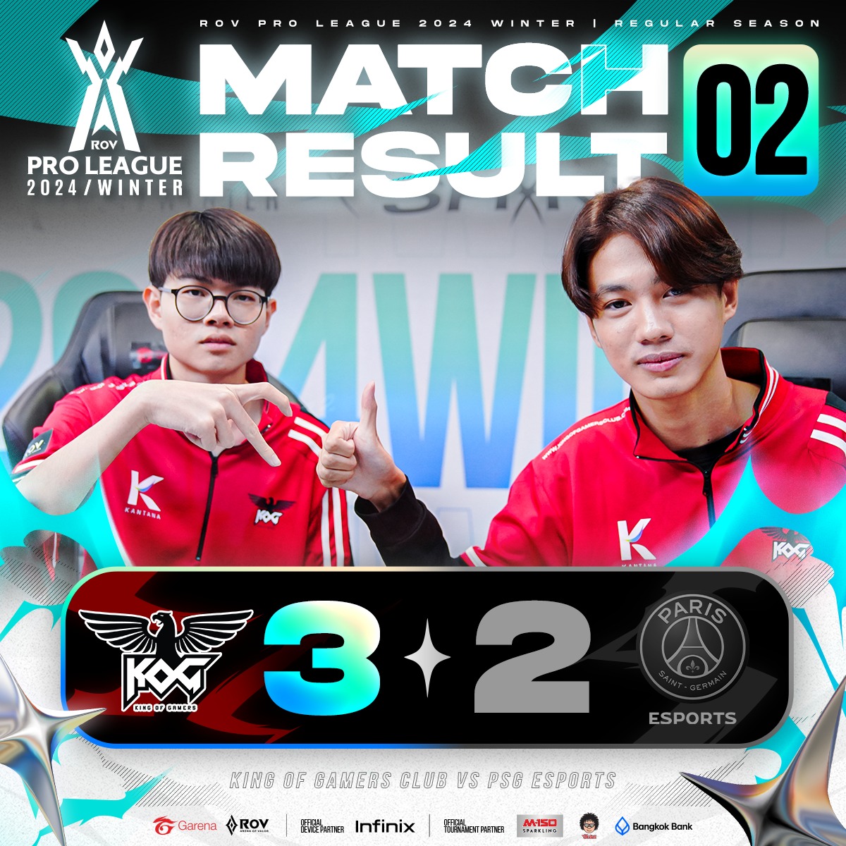 KoG พลิกแซงชนะ PSG Esports เก็บแต้มแรก RPL 2024 Winter | ONE Esports Thailand