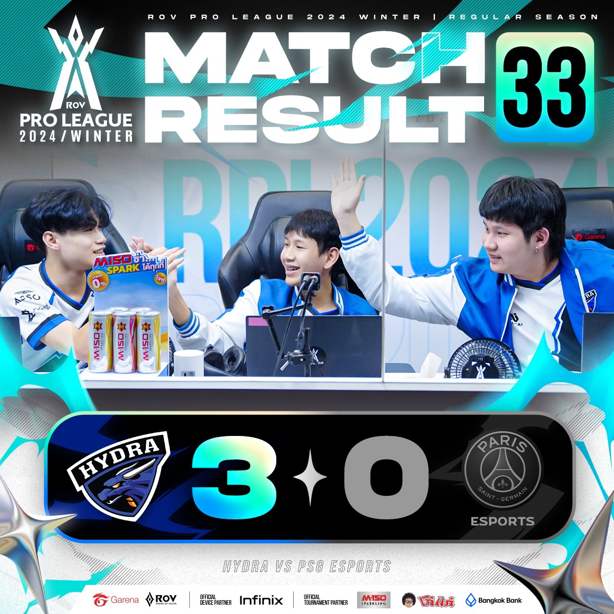 Hydra เอาชนะ PSG Esports 3-0 ขยับลุ้นท็อป 4 | ONE Esports Thailand
