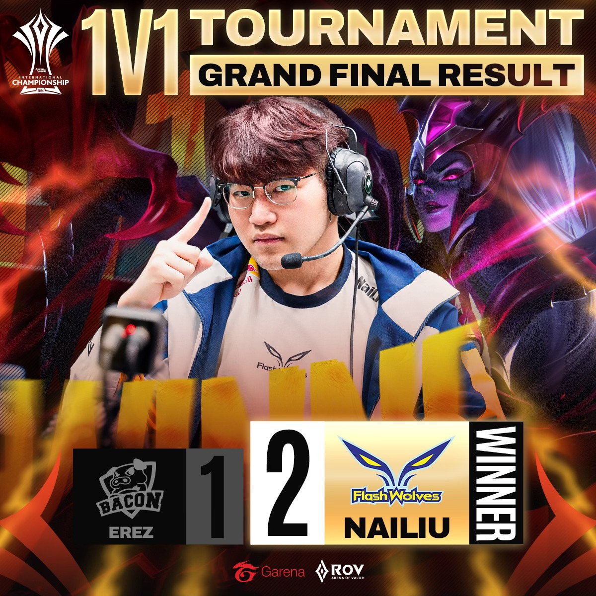 Erez พ่าย NaiLiu รอบชิงชวดแชมป์ 1v1 ของ AIC 2024 | ONE Esports Thailand