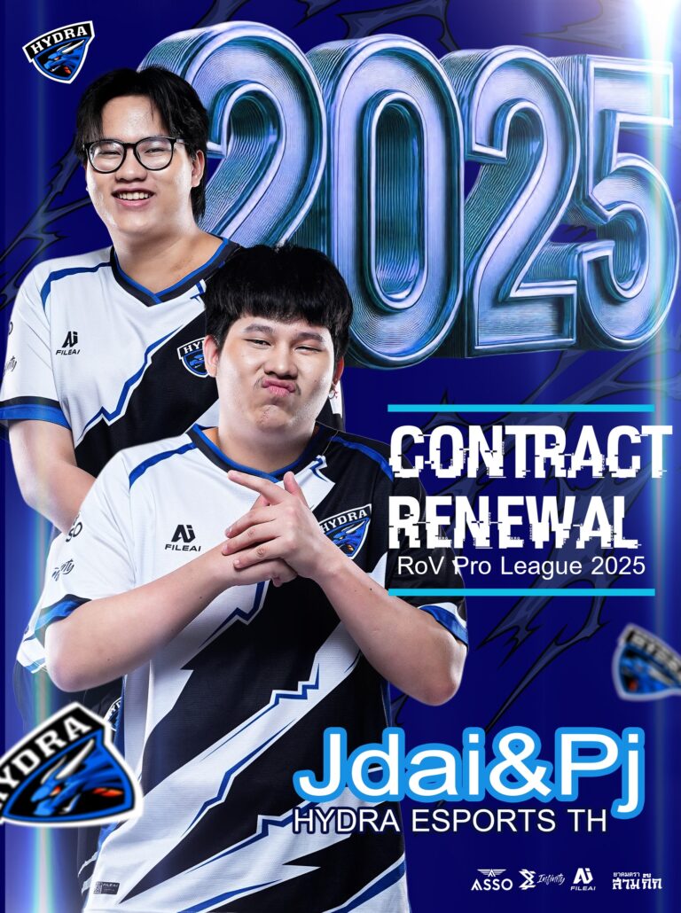 Hydra Esports ต่อสัญญา 4 ผู้เล่น RoV ช่วยทีมปี 2025 | ONE Esports Thailand