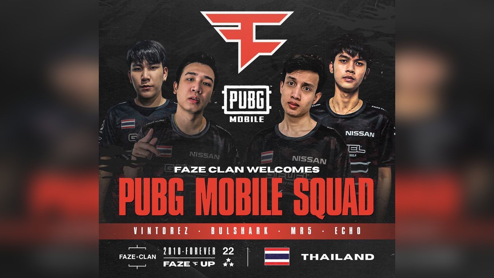 พร้อมรบ Pro League! FaZe Clan บุกศึก PUBG Mobile ด้วยนักแข่งไทยล้วน ...