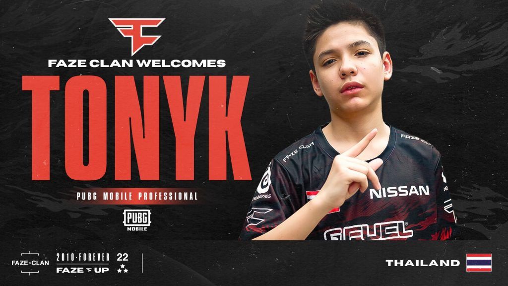 พลังหนุ่ม! FaZe Clan เปิดตัว TonyK ร่วมทีม PUBGMobile | ONE Esports ...